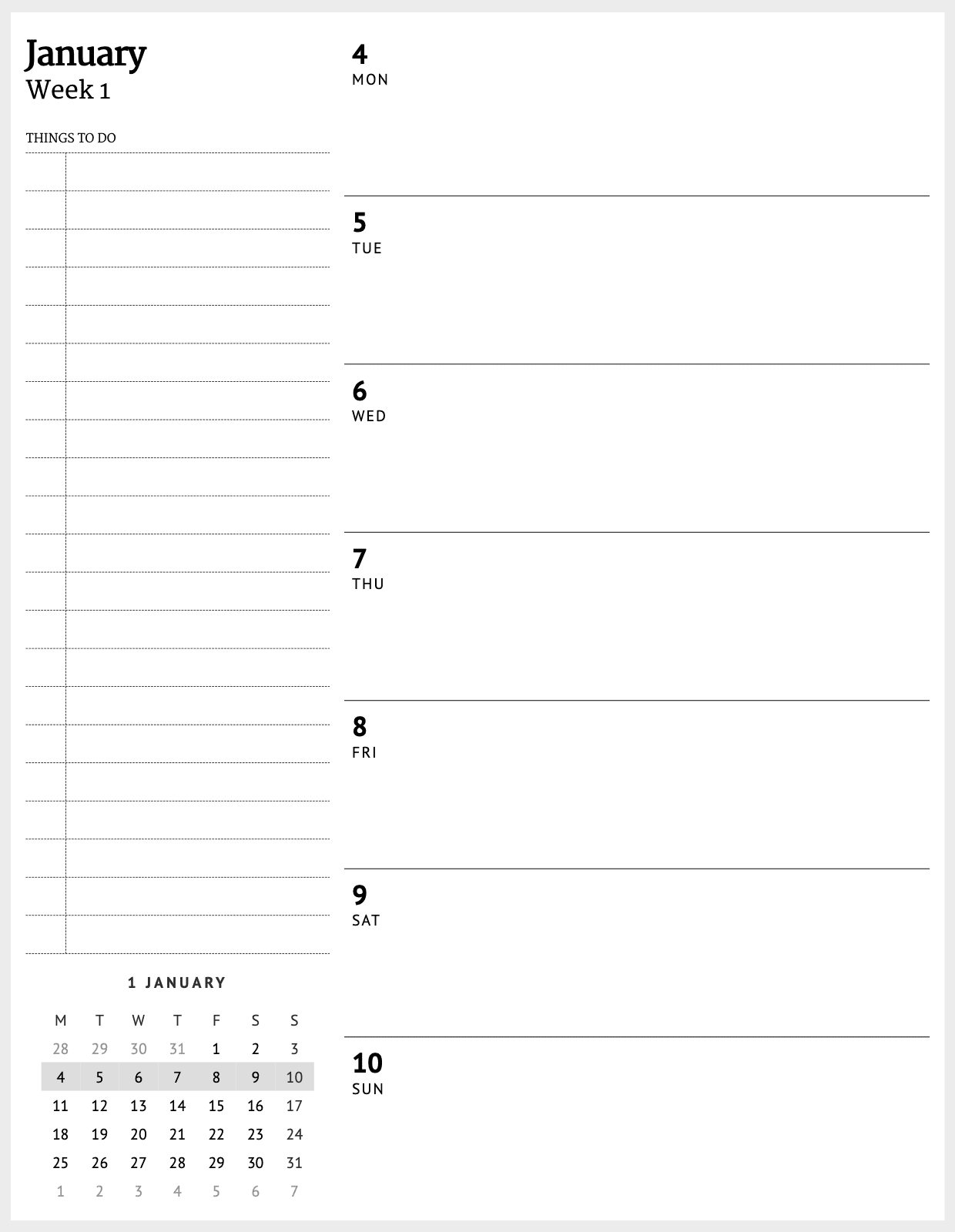 Vanilla 2024 A Plain Agenda Planner Notes Planner